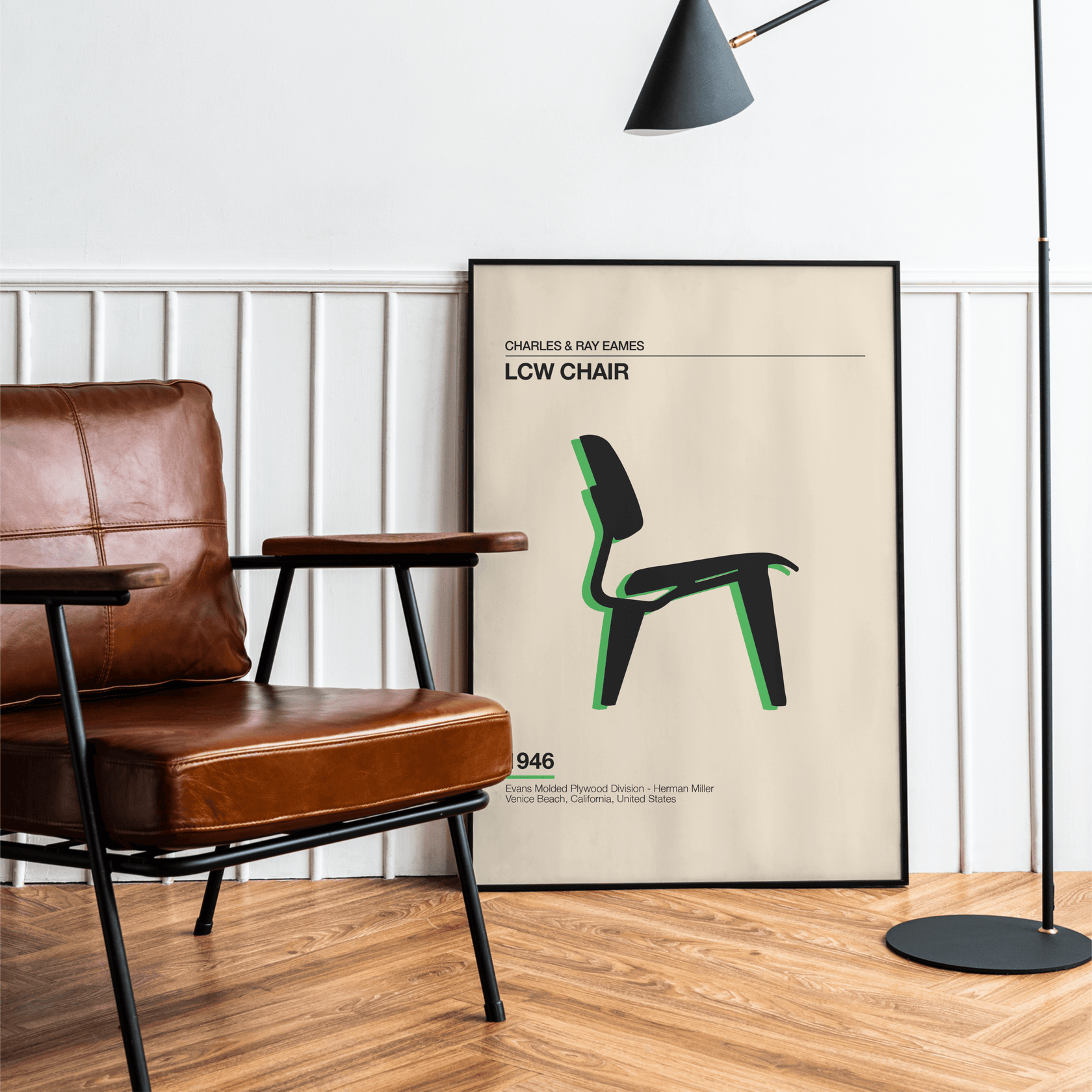 Eames LCW Chair, Poster | Mid-Century Furniture Wall Print – THE WALL SNOB