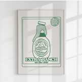Extra Ranch On Side Poster | Cute Food Illustration Print – THE WALL SNOB
