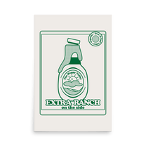 Extra Ranch On Side Poster | Cute Food Illustration Print – THE WALL SNOB