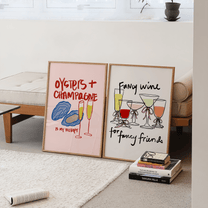 Fancy Wine For Fancy Friends Print | Girly Bar Cart Decor – THE WALL SNOB