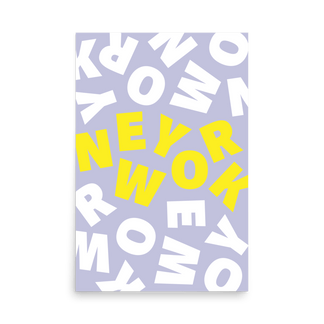 New York Type, Poster | NYC Minimal Wall Print Typography – THE WALL SNOB