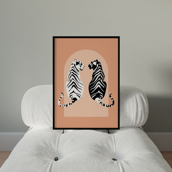 Tigress Arch Sand Contrast Poster | Trendy Tiger Wall Prints – THE WALL ...