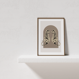 Tigress Arch Neutral Poster | Trendy Tiger Wall Print Decor – THE WALL SNOB
