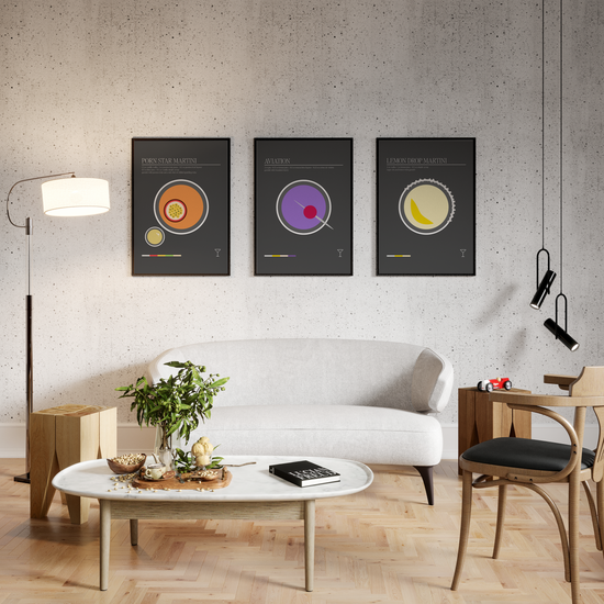 Minimal Aviation Martini, Poster | Classic Cocktail Wall Art – THE WALL ...